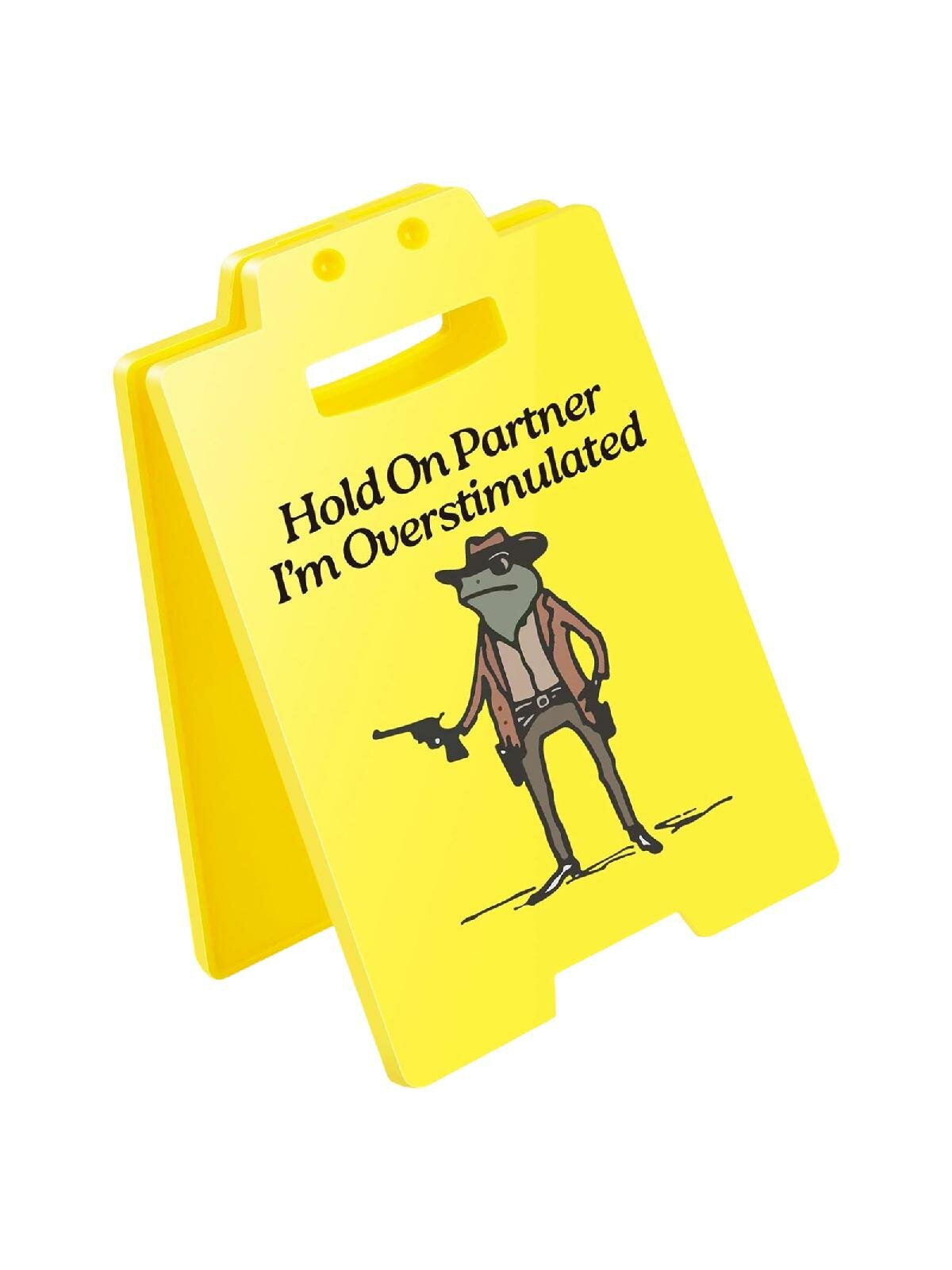 Забавный Розыгрышный подарок Держись, партнер, я перевозбужден Настольная табличка для коллег