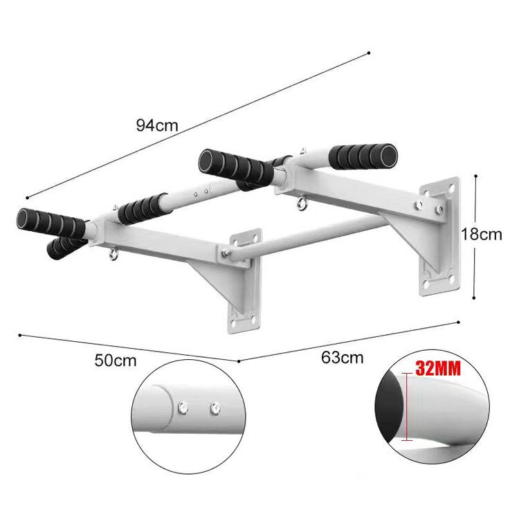 Настенный одинарный и двойной турник для подтягиваний, оборудование для фитнеса, установка на стену, сверление, одинарный турник для домашнего использования