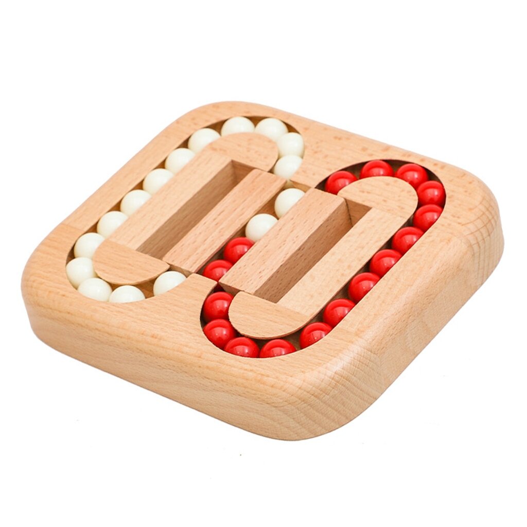 Деревянная Игрушка-головоломка из бобовых бусин для снятия стресса Интерактивная головоломка для Сенсорного развития детей и взрослых