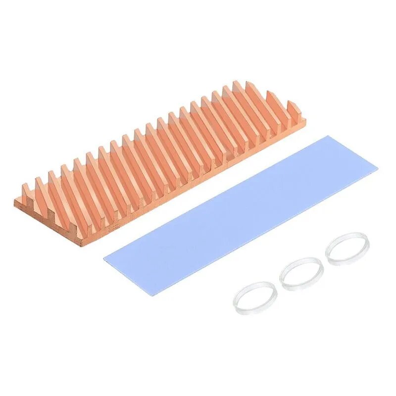 Чистой меди Радиатор SSD для ноутбука для M.2 2280 PCI-E NVME SSD с термопрокладкой,70x20x4 мм