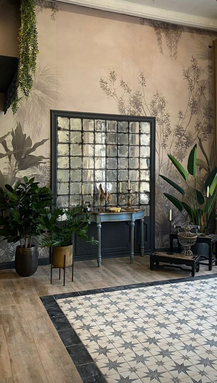 Состаренное зеркало 22 см. Зеркальное панно 12 шт