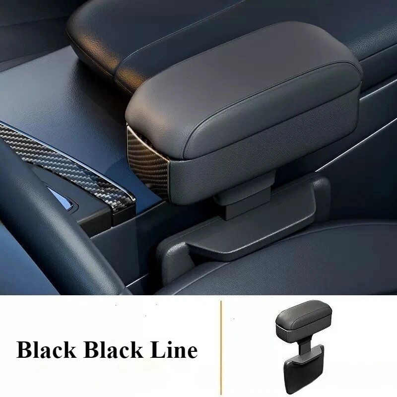 Универсальный автомобильный подлокотник - автоматический выдвижной органайзер для хранения с подушкой, более длинной и более высокой центральной консолью для комфорта и кондиционирования