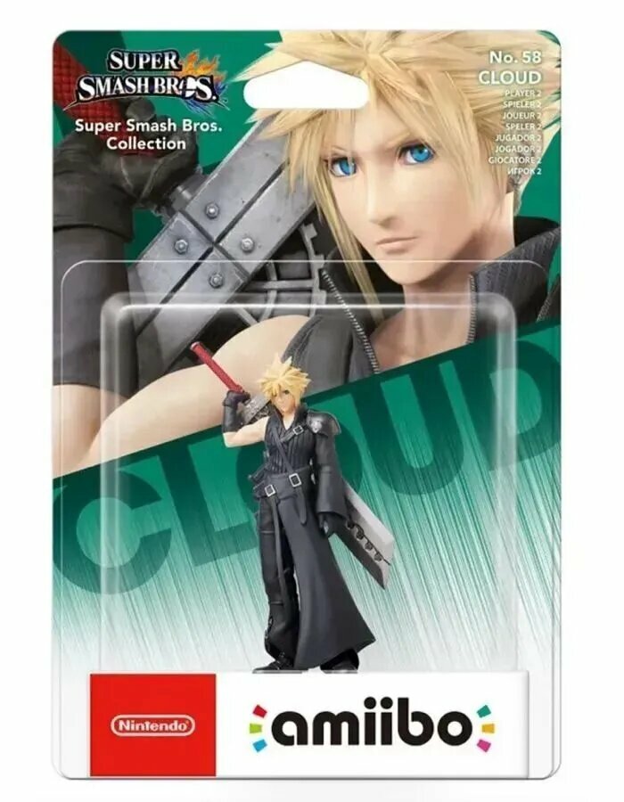 Фигурка Amiibo Cloud из Final Fantasy (Super Smash Bros).