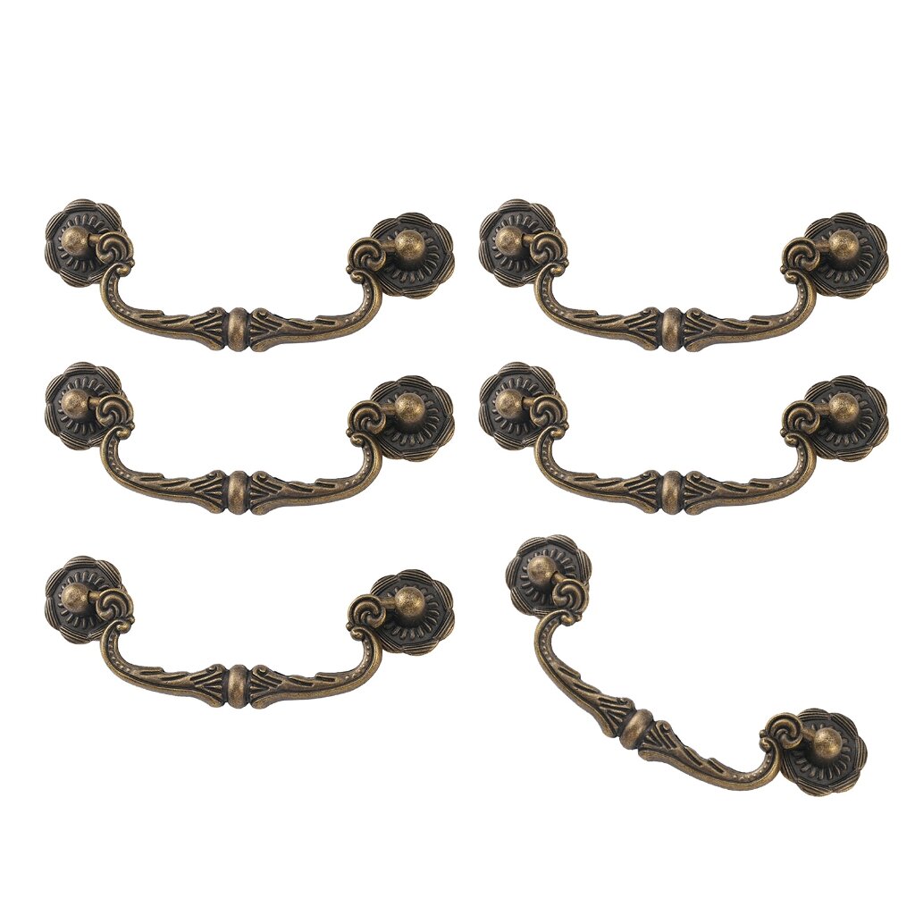 Гибкие Бронзовые Традиционные ручки для мебели с Центральным Отверстием 86 мм