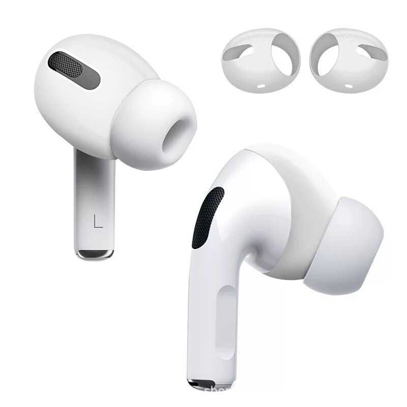 Запасные силиконовые ушные ампулы AirPods Pro 2 (2 пары) — Белый цвет для шумоподавления