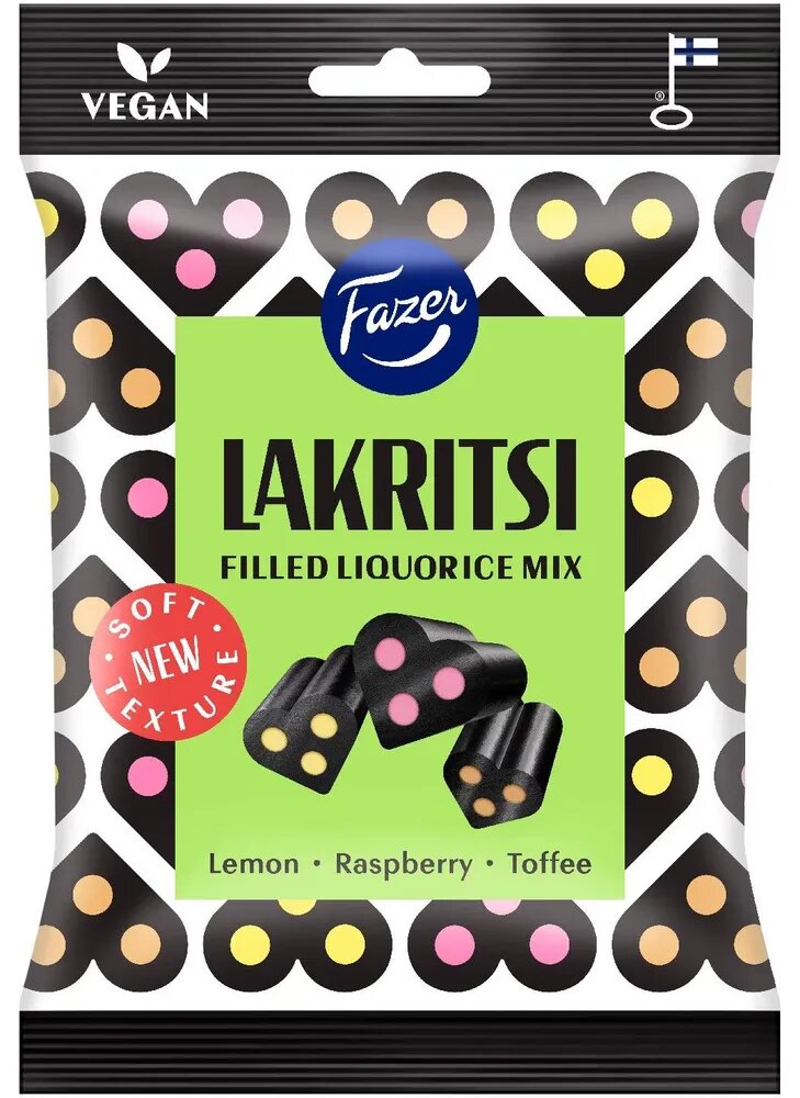 Финская лакрица с начинкой Fazer Filled Liquorice Mix мармелад 140 г