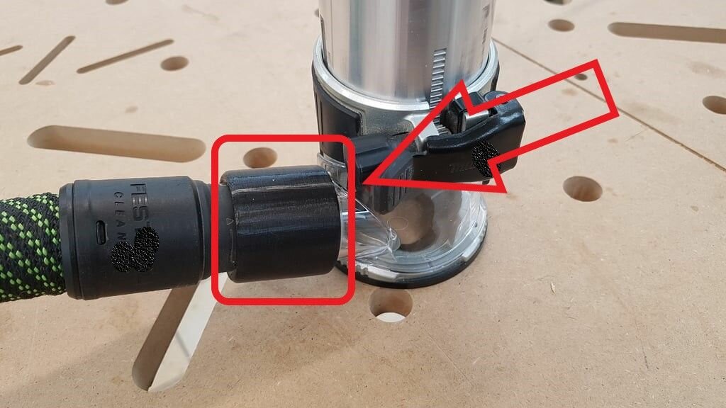 Адаптер пылеотвода на фрезер Makta RT0702 DRT50 к Festool