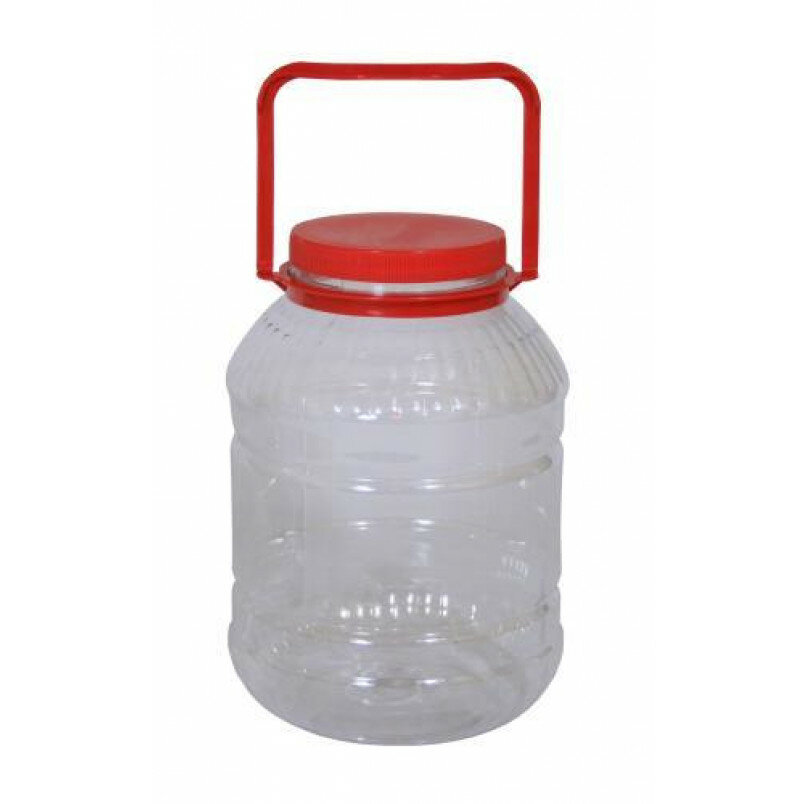 Банка ПЭТ 5Л со съем ручкой 185*185*345 альтернатива