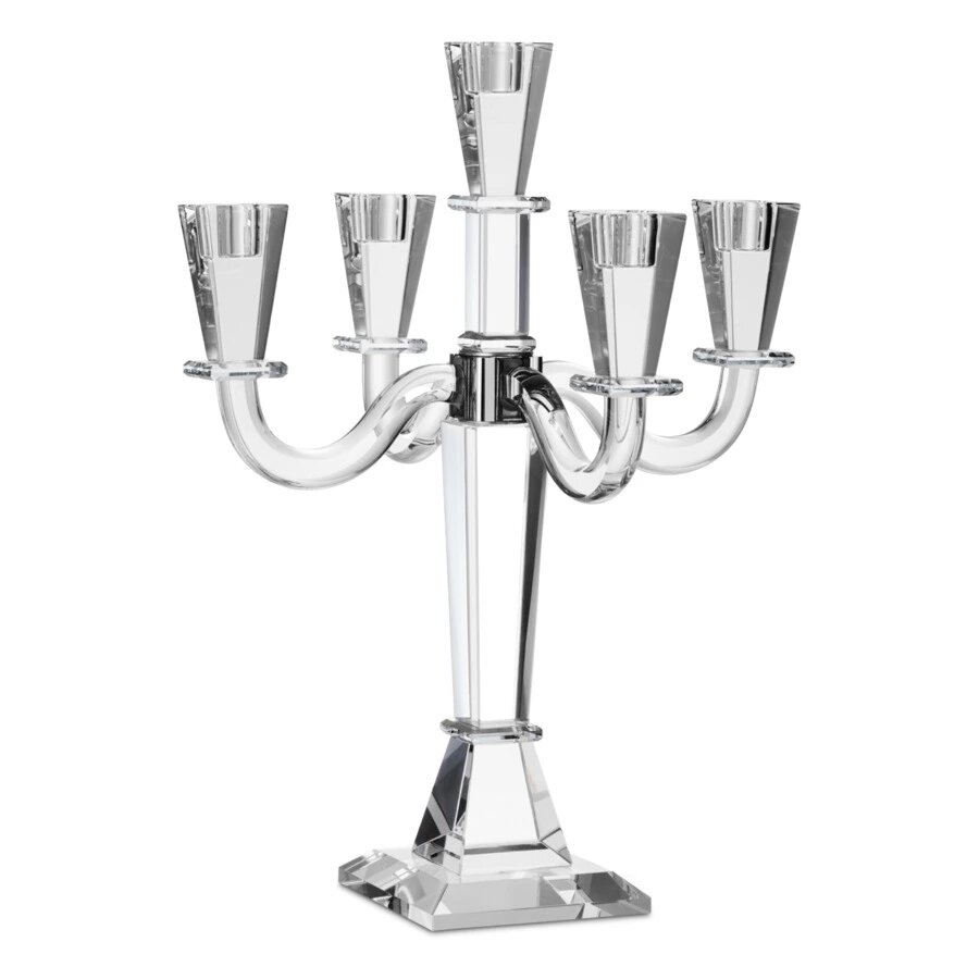 Канделябр на 5 свечей Decor de table Хрустальное вдохновение 33х43 см, хрусталь бессвинцовый, п/к
