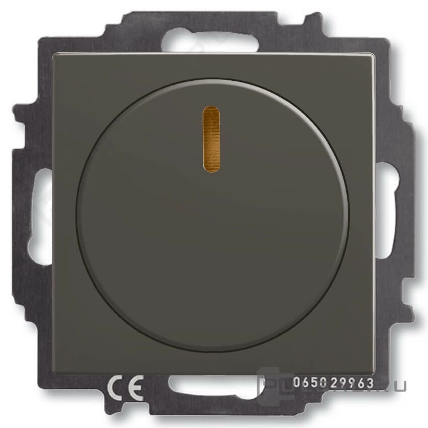 Светорегулятор (диммер) 60-400 Вт ABB с подсветкой с возможностью управления с 2-х мест пластмасса черный chateau