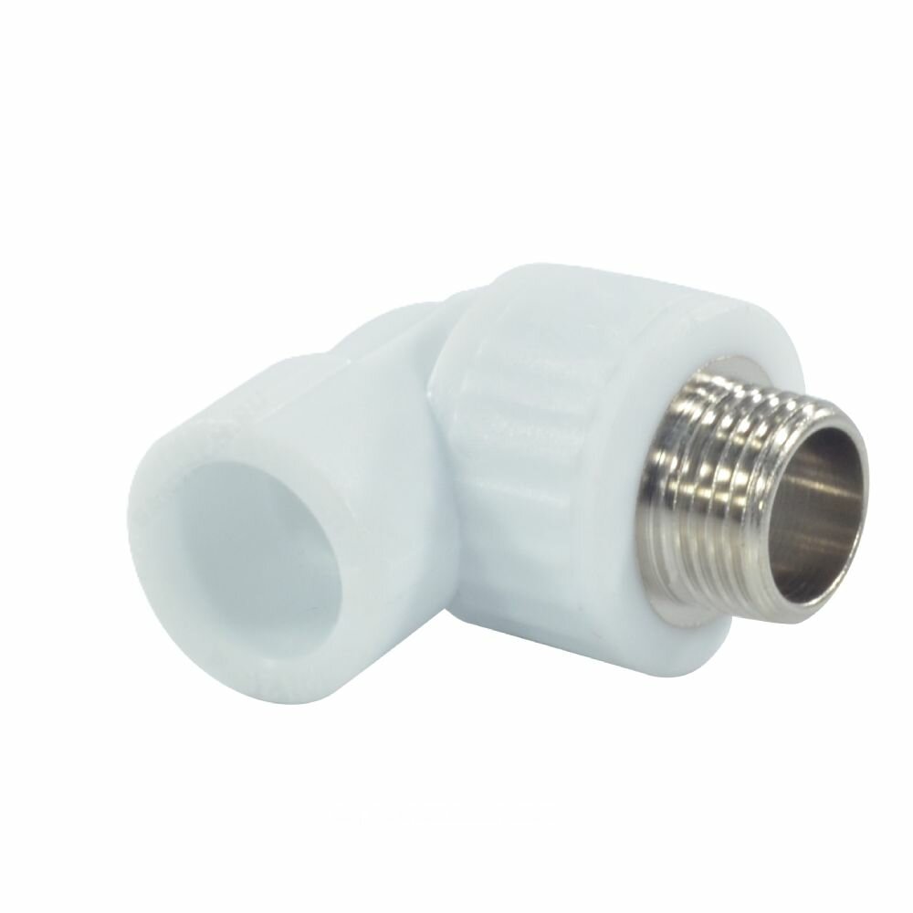 Угольник PP-R комбинированный белый Дн 25х3/4" НР VALFEX 10126025