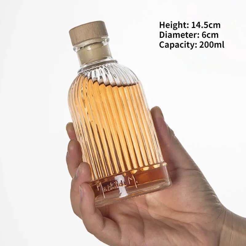 Прозрачная стеклянная мини-фляга YQIALis белый