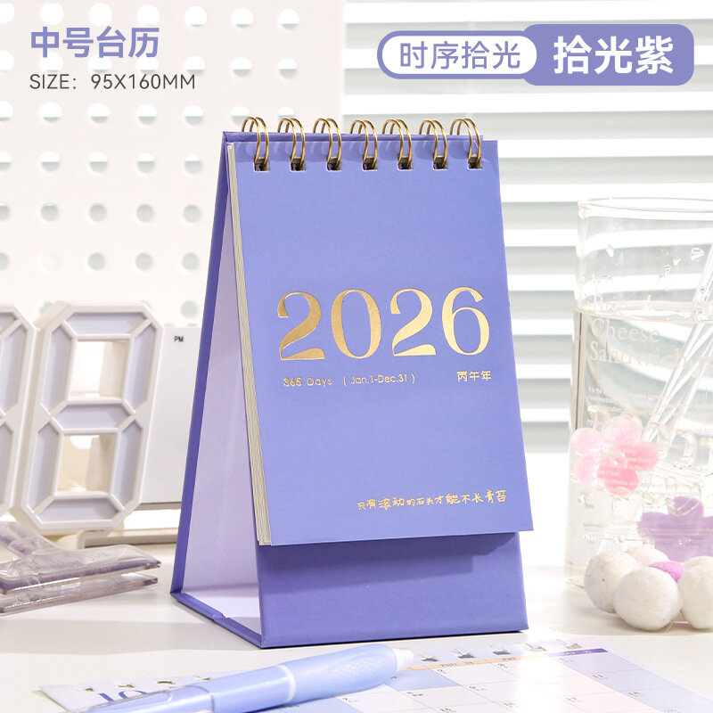 Новогодний настольный календарь, креативный мультяшный милый настольный декор, планировщик для студентов, блокнот-календарь, книга года Коня