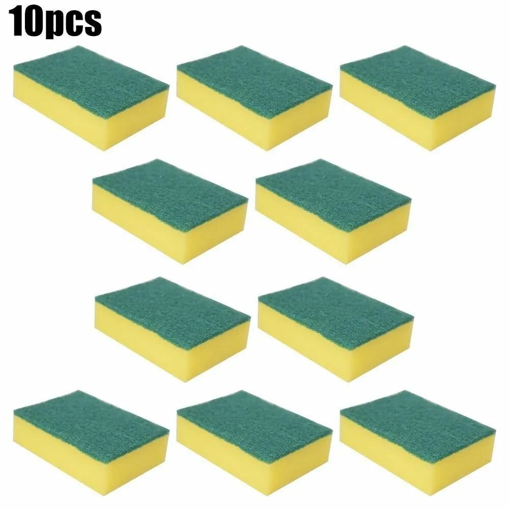 Набор губок "Эконом", для посуды, для кухни, желтые, 10 штук