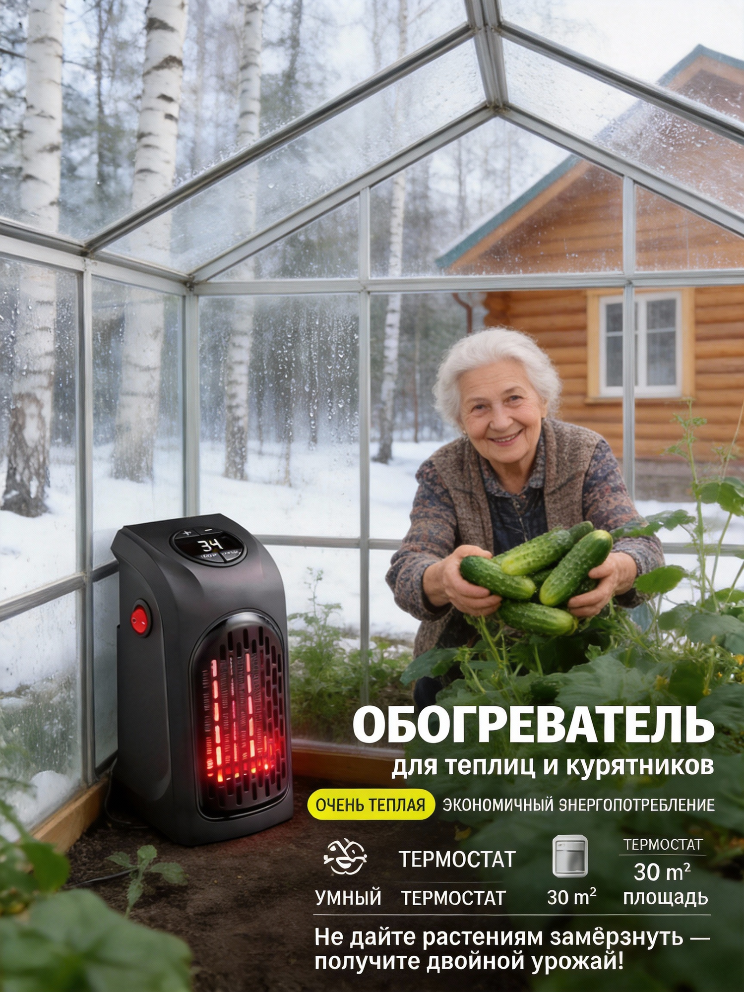 Обогреватель для теплиц, парников, курятников