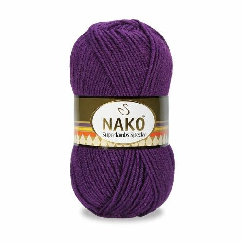 Пряжа Nako Superlambs special 6965 (5 мотков по 100г/200м) фиолетовый