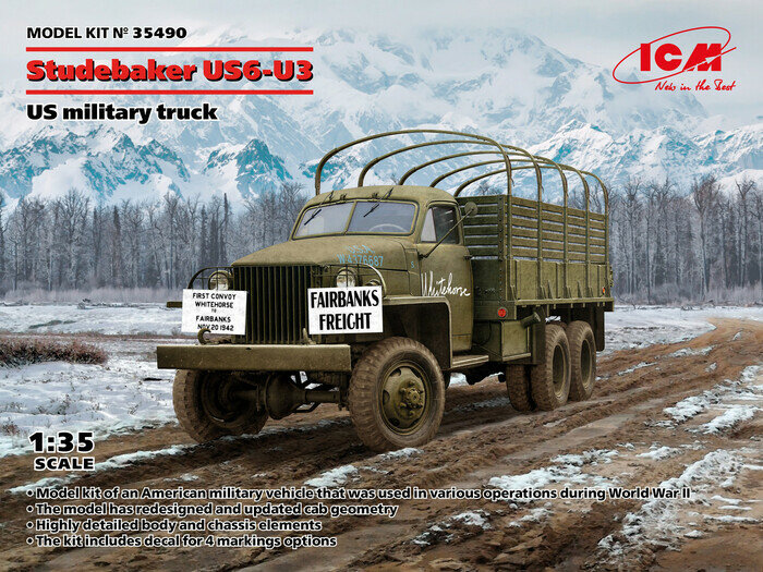 35490 ICM Автомобиль Studebaker US6-U3 1/35