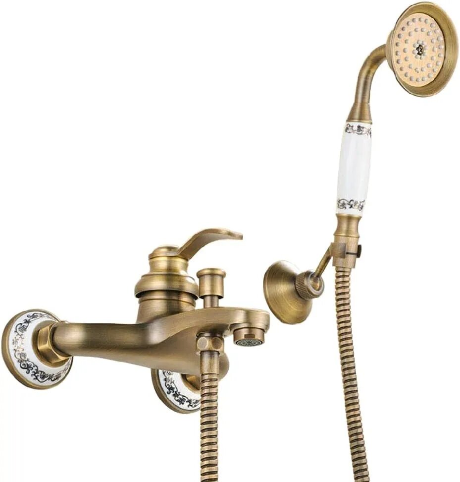Смеситель для ванны в ретро-стиле, смеситель для ванны с двойным управлением водой для душа и смеситель для душа-смеситель для ванны