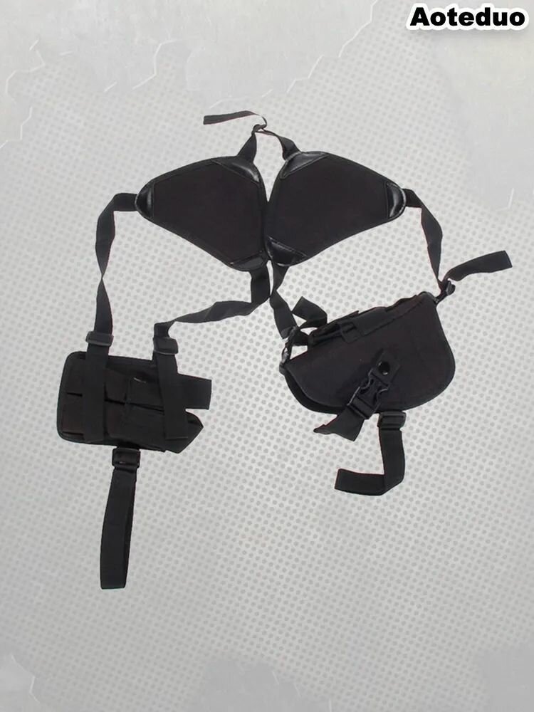Тактическая наплечная кобура с двойными ремнями, регулируемая подмышечная система переноски