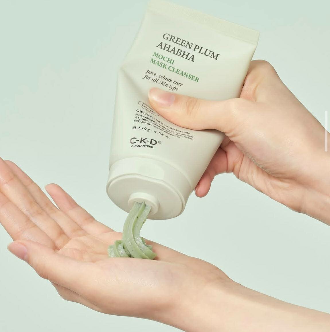 CKD Очищающая маска - пенка для умывания с экстрактом зеленой сливы Green Plum AHA BHA Mochi Mask Cleanser 130 мл