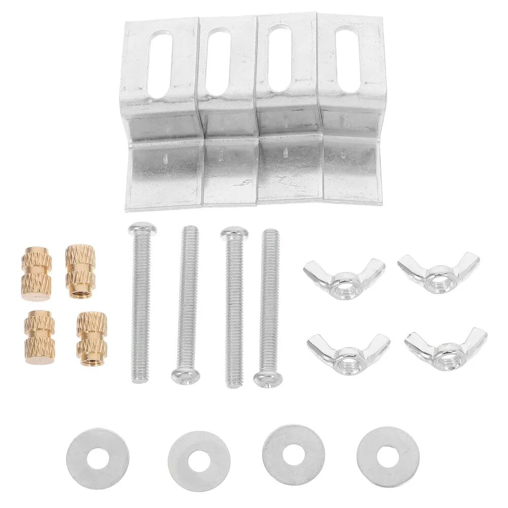 Крепления Для Мойки Подстольного Типа Из Железа Серебристого Цвета Размером 5.50X2.20X2.00 См Для Каменных Моек 1 Комплект