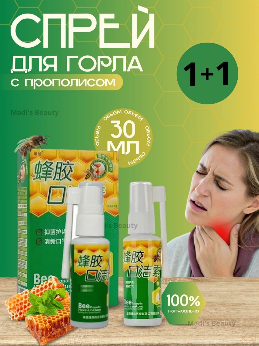 Спрей для горла и полости рта с прополисом