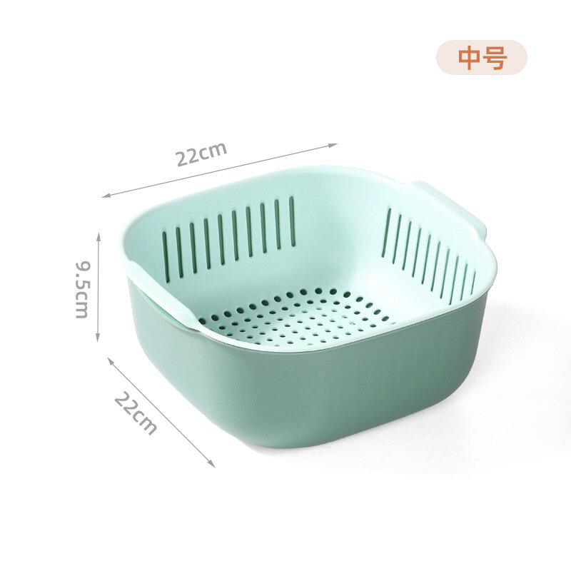 Скандинавская двухслойная корзина для слива воды, многофункциональная пластиковая емкость для мытья овощей и фруктов с