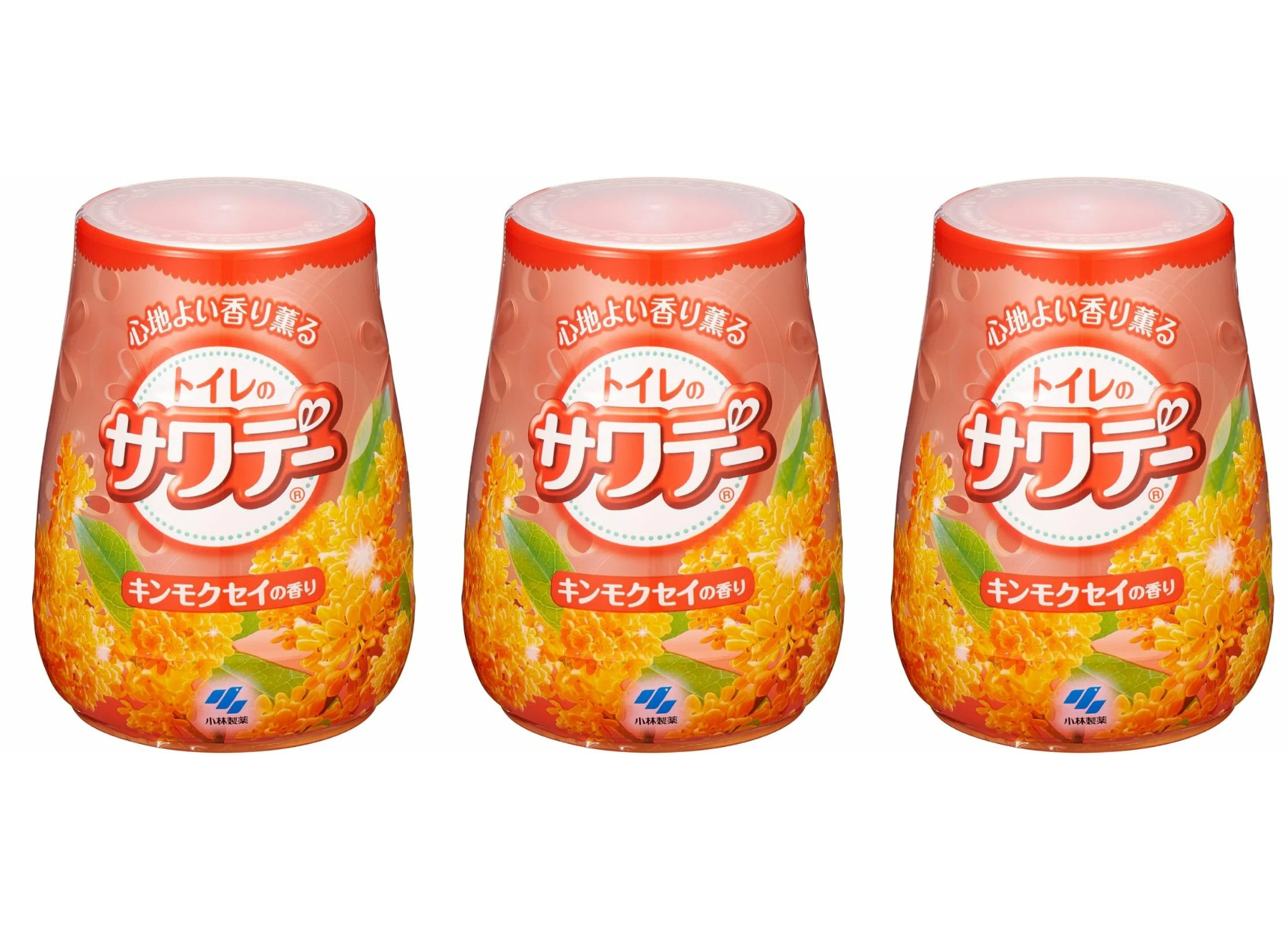 Освежитель воздуха для туалета Kobayashi Sawaday, Osmantus, гелевый, 140 г, 3 штуки