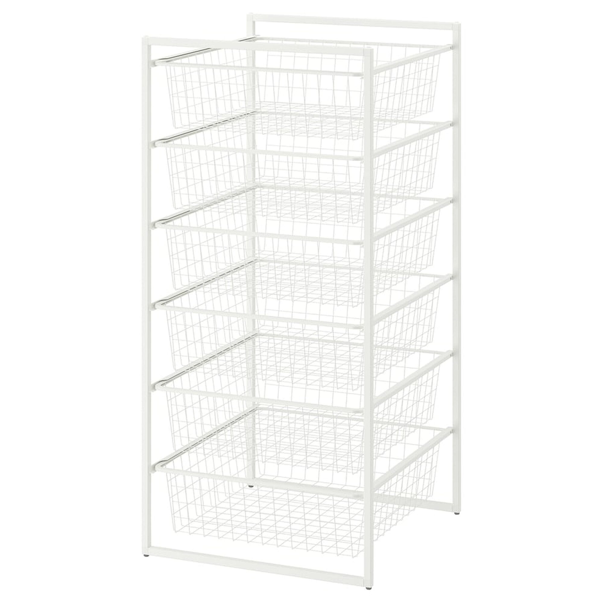 Эксклюзивный стеллаж JONAXEL от IKEA в белом цвете, габариты 50x51x104 см, артикул 192.971.38
