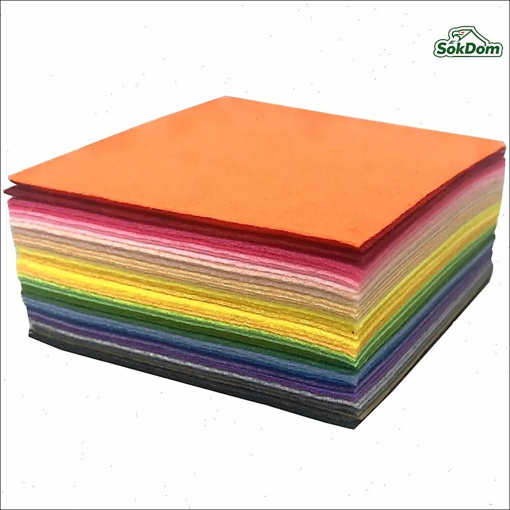 Фетр Ткань ручной работы 40pc10cm x 10cm 1mm мягкая войлочная ткань