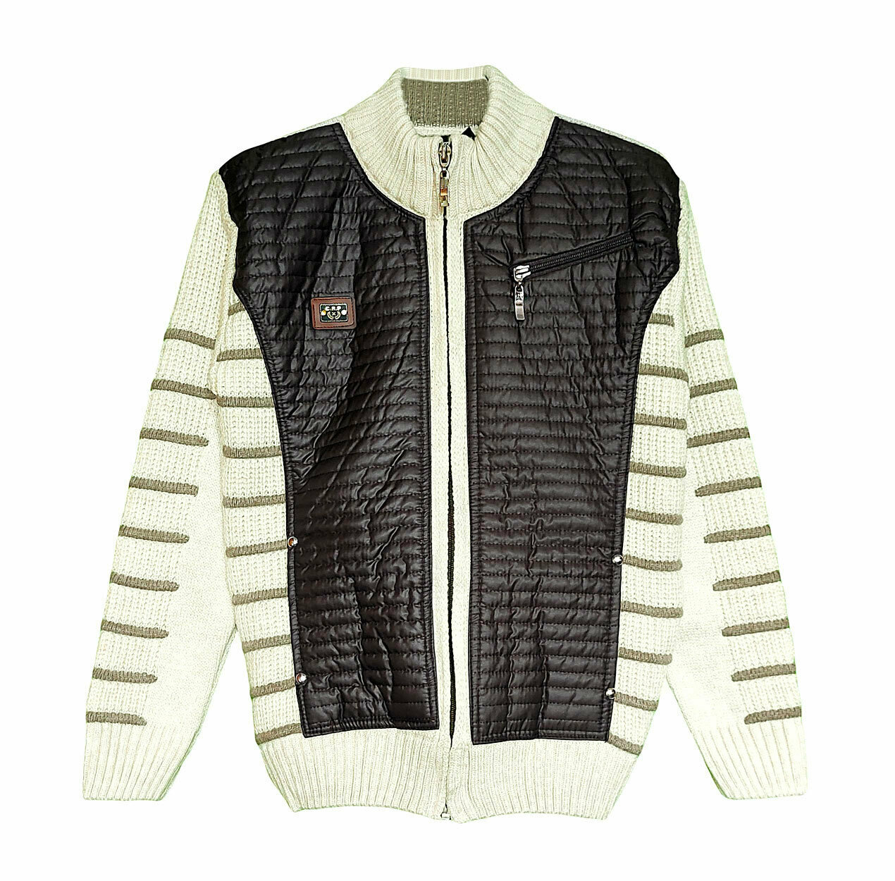 Джемпер  Вязаная кофта на замочке с карманами для мальчиков