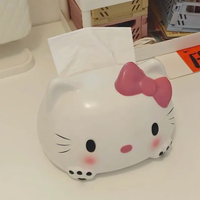 Милая коробка для салфеток Hello Kitty - украшение для дома и гостиной - мультяшный креативный подарок для хранения вещей, для девочек.