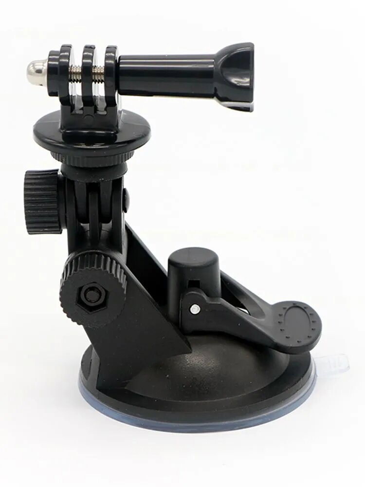 Автомобильное крепление на присоске для экшн-камер с длинным винтом, адаптером для крепления на штатив и сумкой для хранения