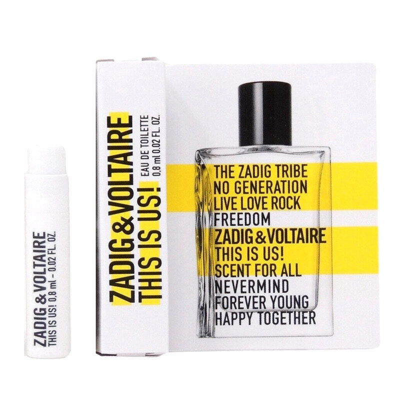 Туалетная вода Zadig And Voltaire This Is Us миниатюра 0.8 мл / Пробник духов Задиг И Вольтер Это Мы