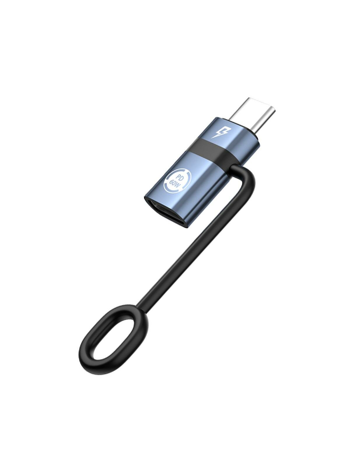 Адаптер USB C Из Алюминиевого Сплава Мощностью 60 Вт Для Быстрой Зарядки Смартфонов Планшетов Компьютеров