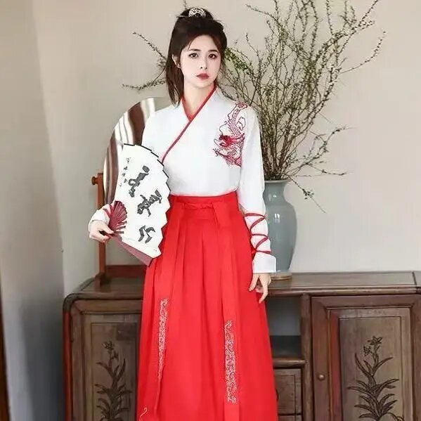 Японское винтажное кимоно самурая Yangko Красный, XL, as picture