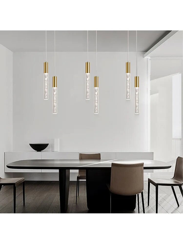 Подвесная люстра FUMI LIGHTING, 10 Вт, с хрустальными подвесками, золото, для гостиной, 150 см — фото 1