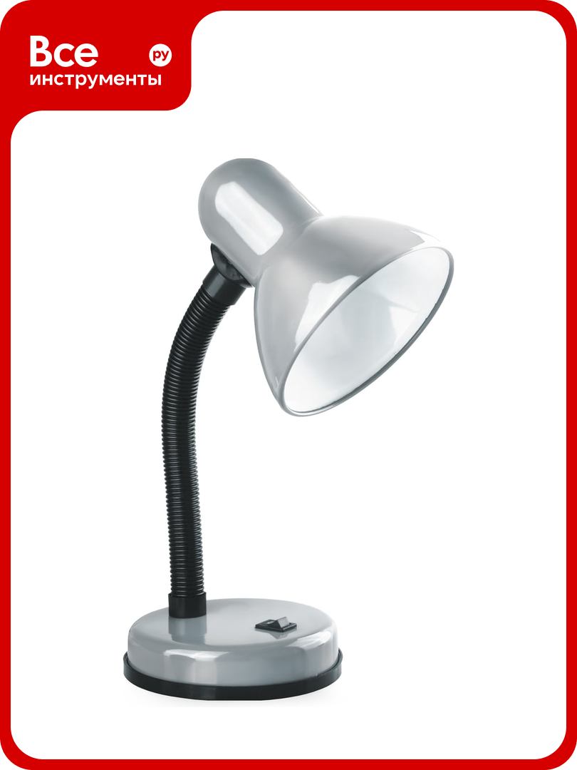 Настольный светильник Camelion KD-301 C03 серебро 230V 60W 10992