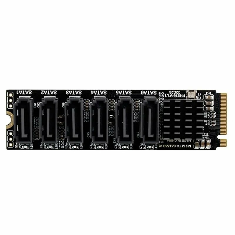 6 портов для адаптера M.2 PCIE X2 16 Гбит/с и Sata3.0 6 Гбит/с, карта расширения, настольный ПК, компьютер, Conve