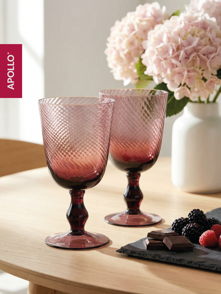Бокалы для вина Apollo "Grafo" набор из двух штук, объём 380 мл