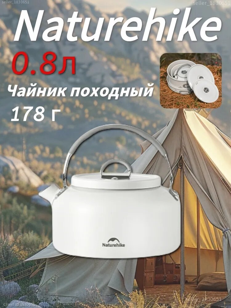 Naturehike Набор кастрюль, Нержавеющая сталь, Термосиликон, 0,8 л