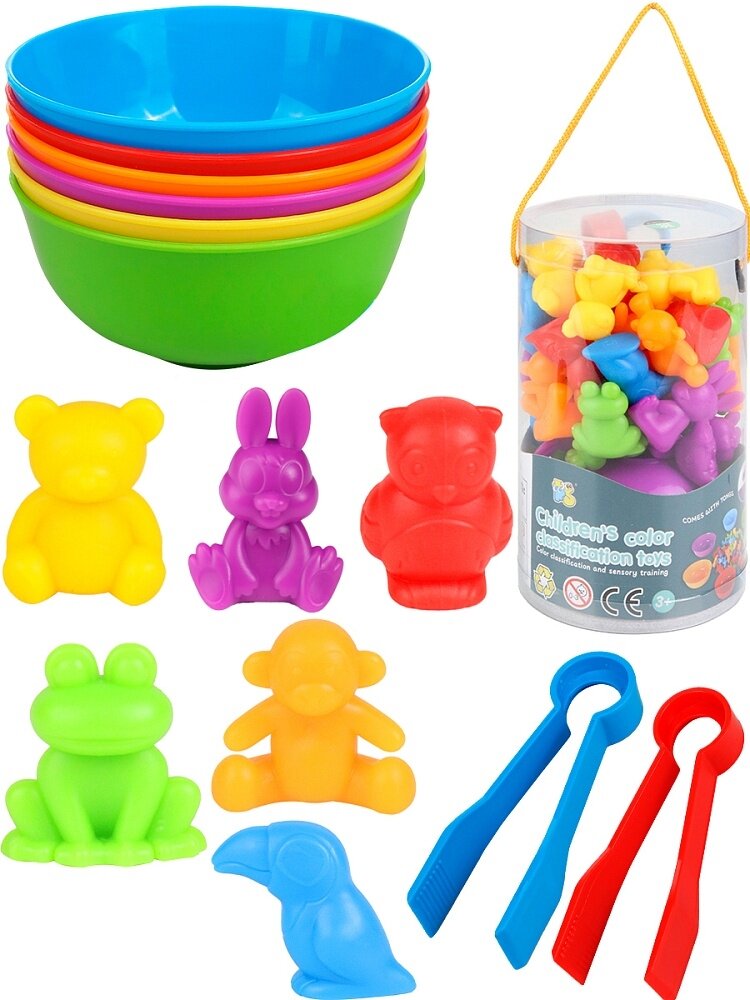 Сортер Рыжий Кот "Животные-2", для изучения цветов, 36 элементов