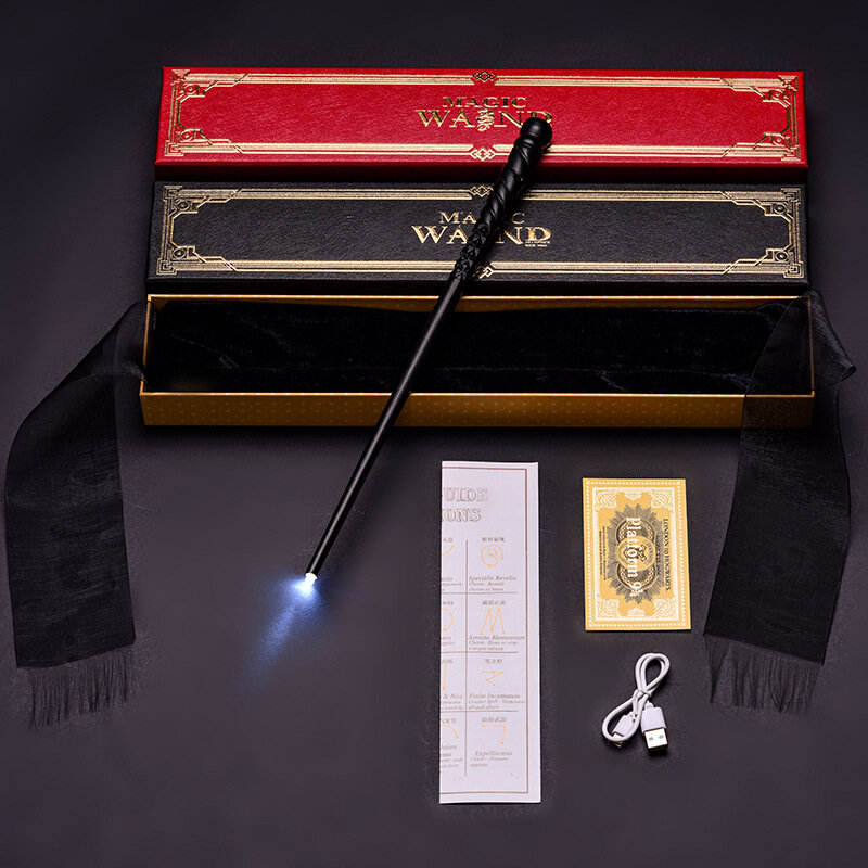 Волшебная палочка Гарри Поттера с подсветкой, перезаряжаемая, светящаяся палочка Гермионы, премиум-палочка Гарри Поттера, магический реквизит