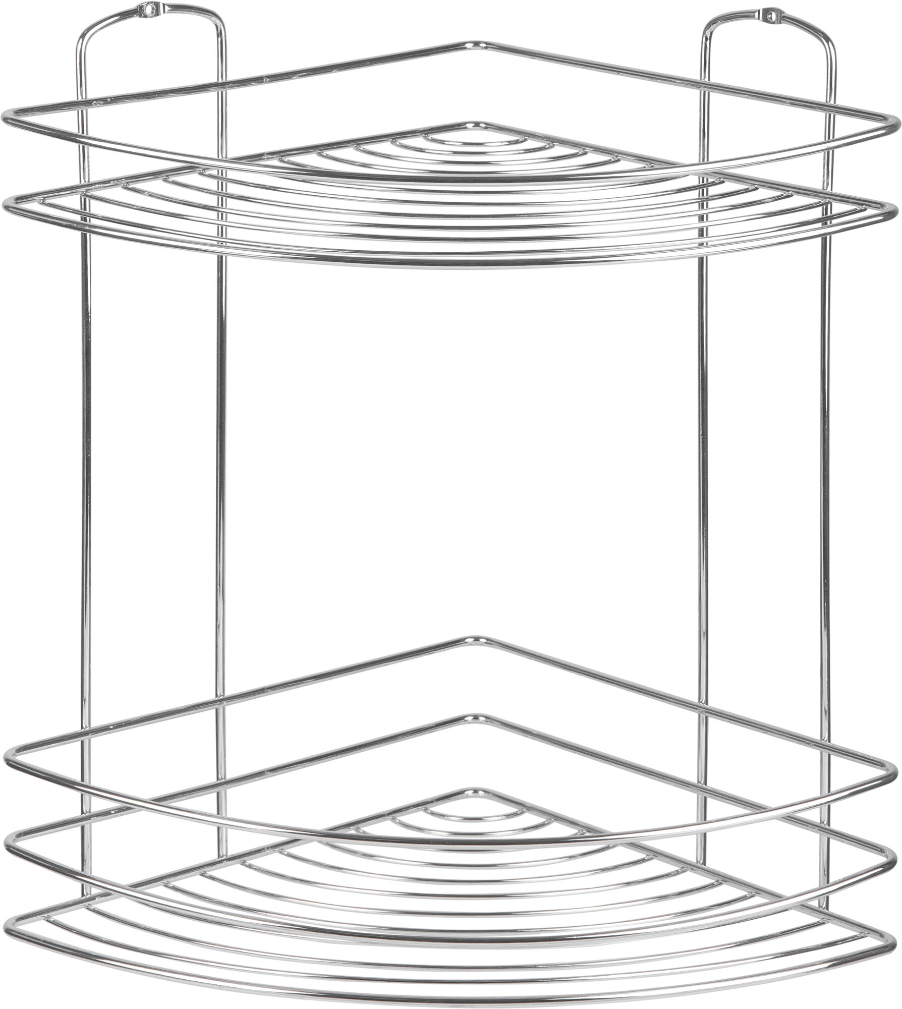 Полка угловая 2-ярусная BASIC, хром