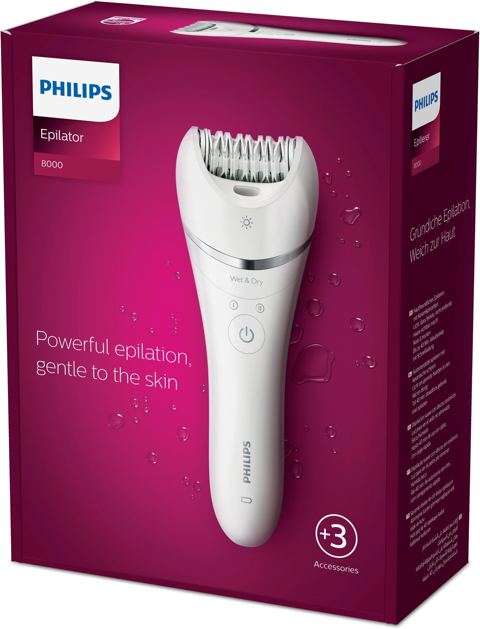 Эпилятор и электробритва для женщин Philips BRE700/00 Epilator Series 8000