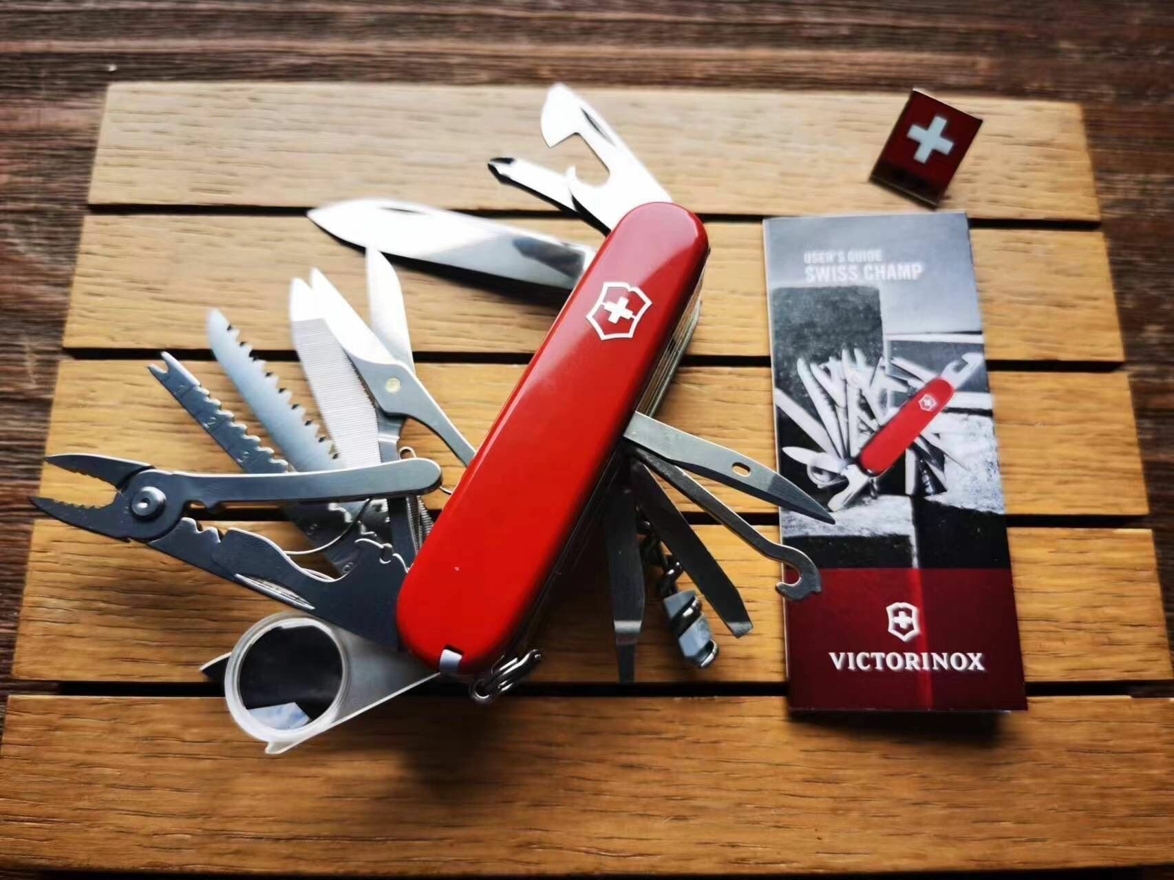 91mm Victorinox SwissChamp SAK 1.6795 Функции инструмент для туризма