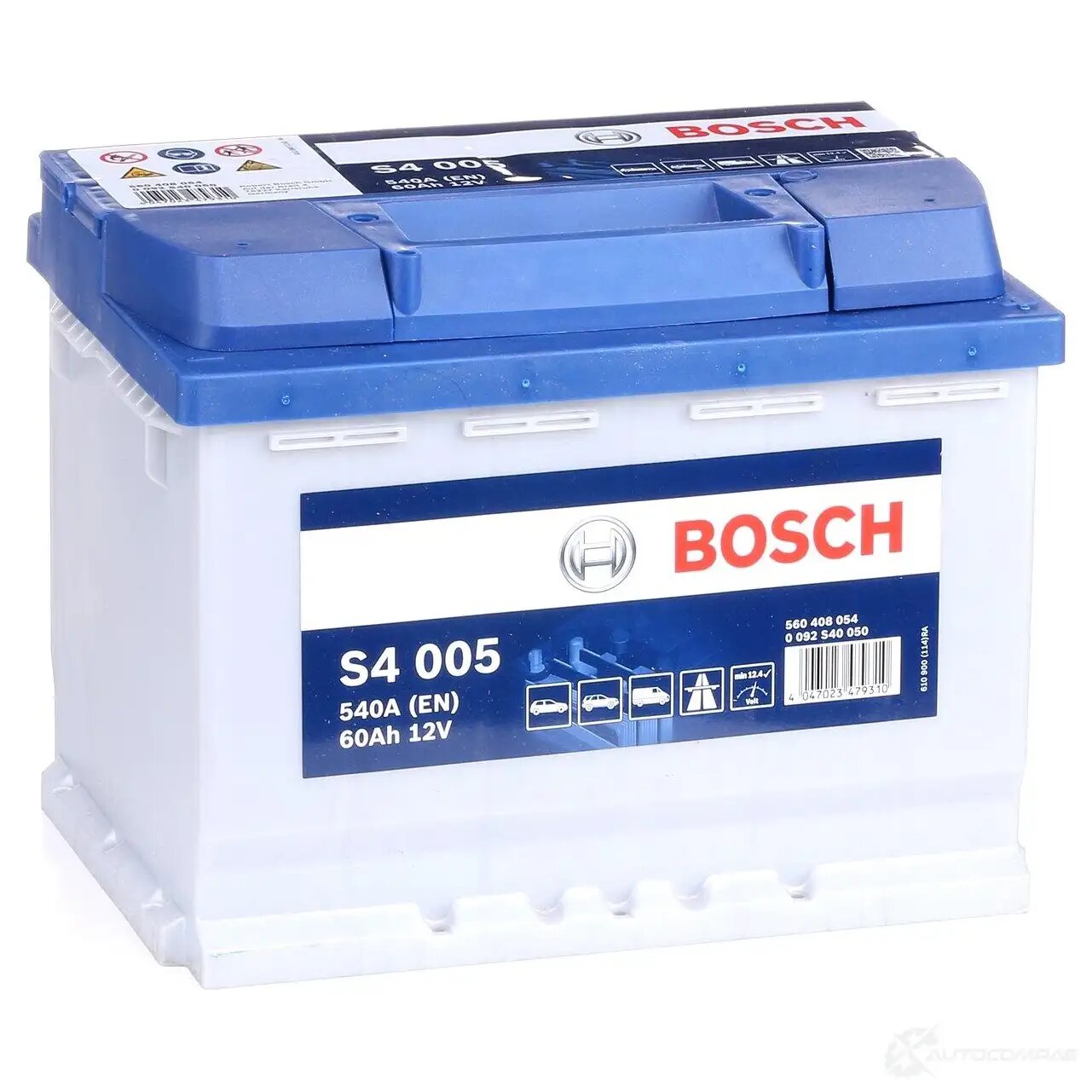 Аккумулятор 60 ач обратная 540 а 12 в Кальциевый CA/CA silver 242x175x190 BOSCH 0092S40050 304115 12V 60AH 540A 560 408 054