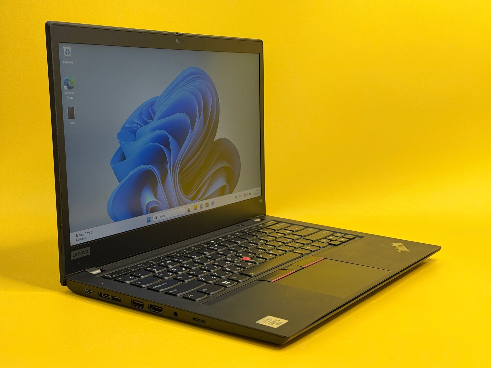 Ноутбук Lenovo ThinkPad T14 Gen 1 Core i5-10310U 10 поколение 1.7ггц 4 ядра / ОЗУ RAM 16Gb / SSD 256Gb / Windows 11 Pro