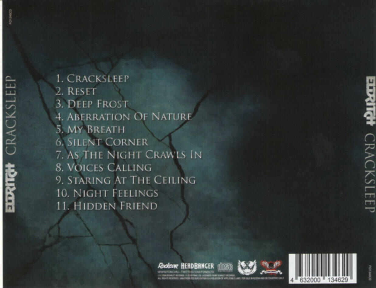 Компакт-диск Eldritch — Cracksleep (RU)(CD) — фото 1