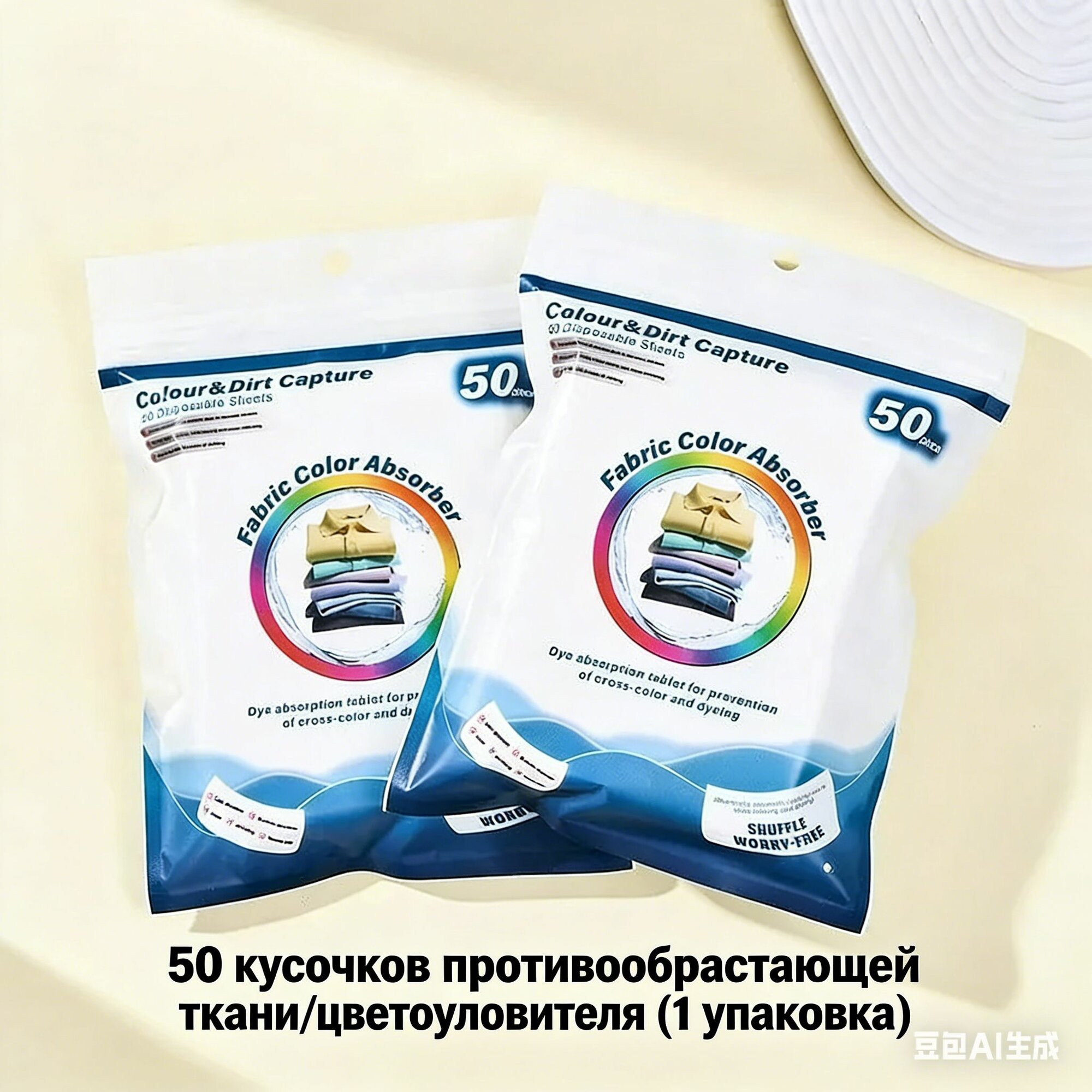 Салфетки для стирки от окрашивания/ловушка цвета 50 шт